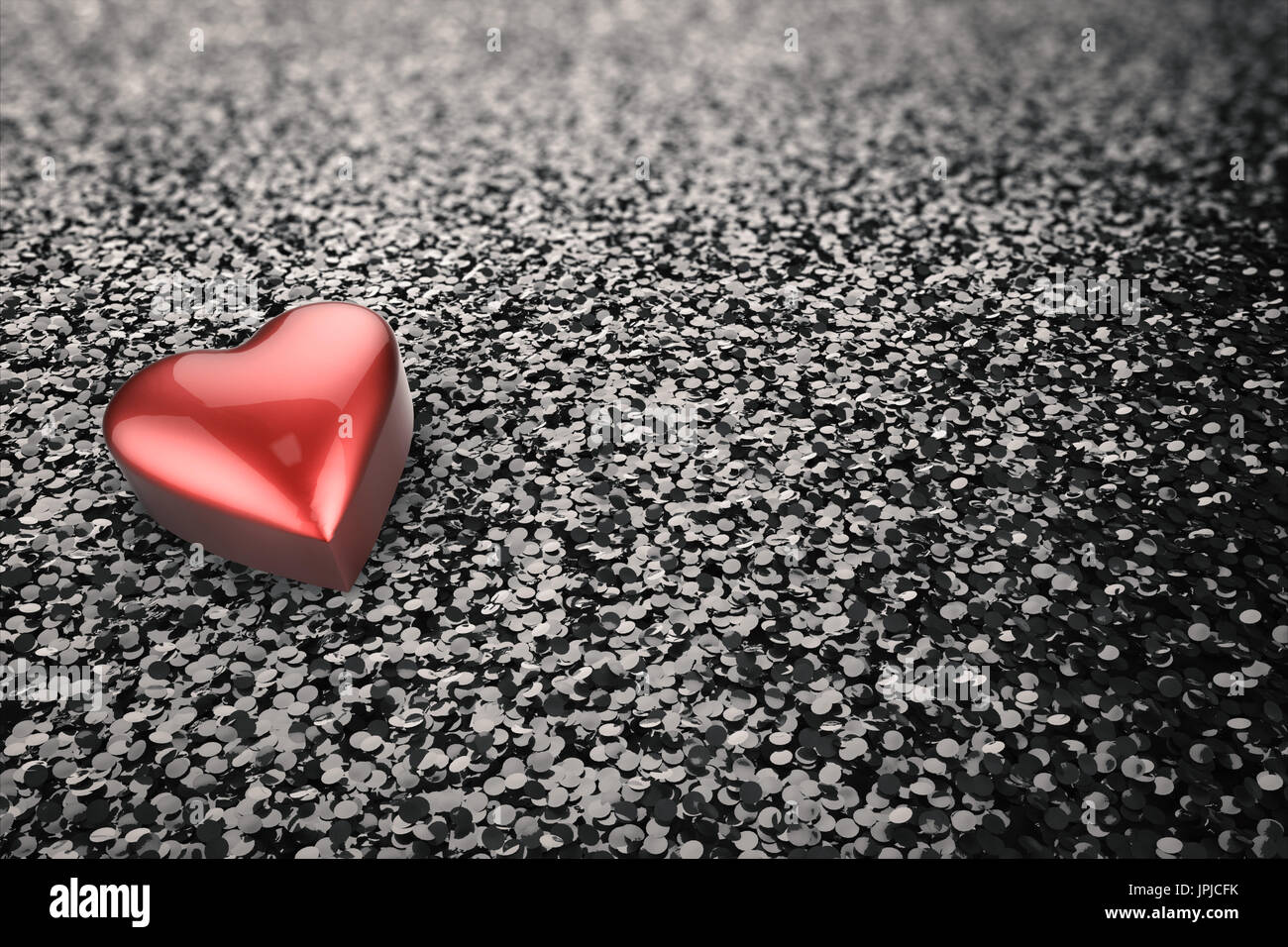 Red Heart Glitter Wallpaper