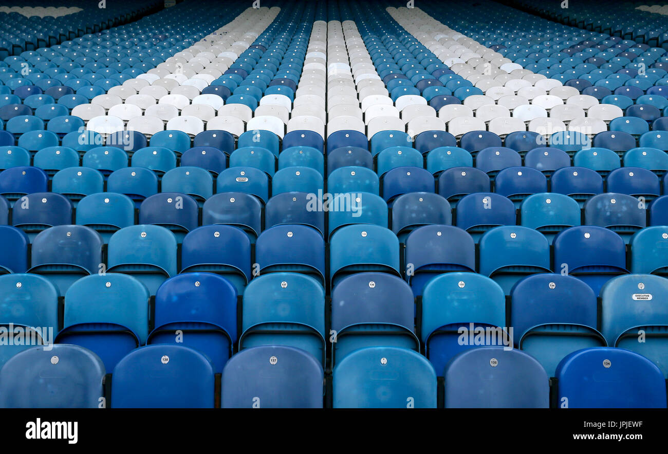 Seating in the stands at Hillsborough Stock Photo - Alamy