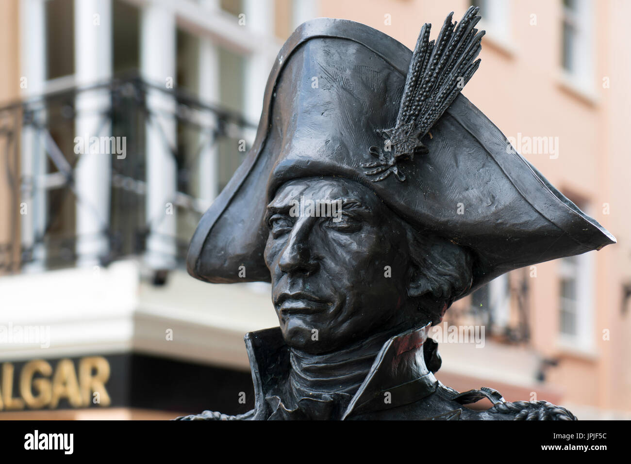 LONDON - JULY 30 : Statue of Nelson in London on July 30, 2017 Stock ...