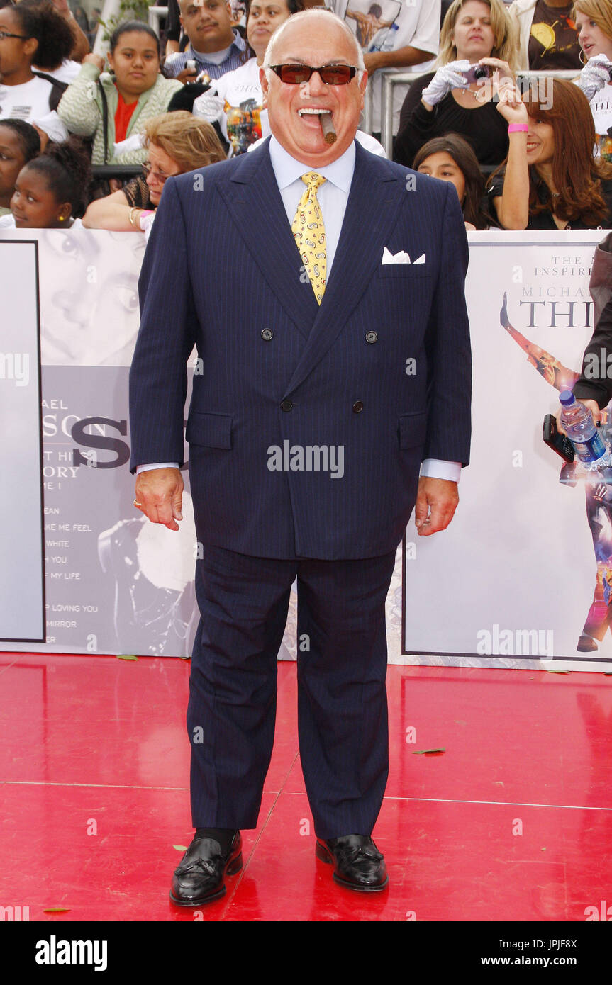 Frank DiLeo arriving at the Los Angeles Premiere of Michael Jackson's ...