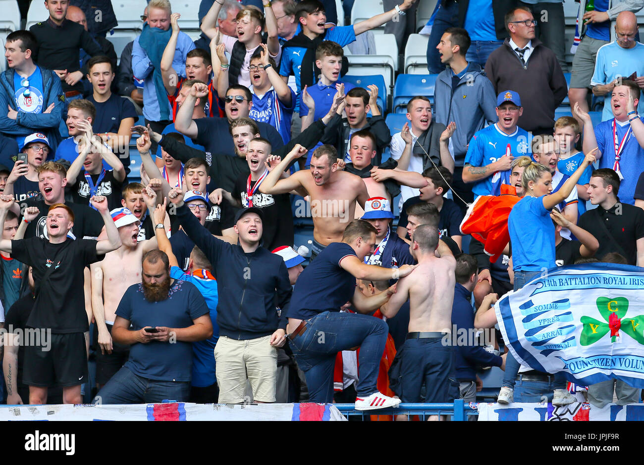 Rangers fans in the stands Stock Photo - Alamy