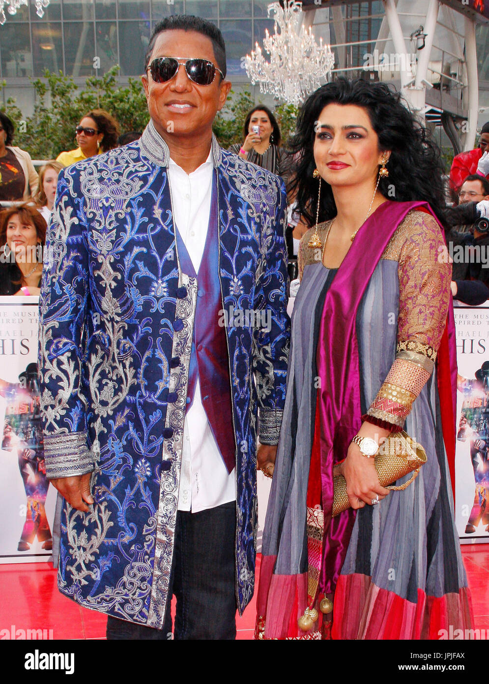 Jermaine Jackson and wife Halima Rashid arriving at the Los Angeles ...