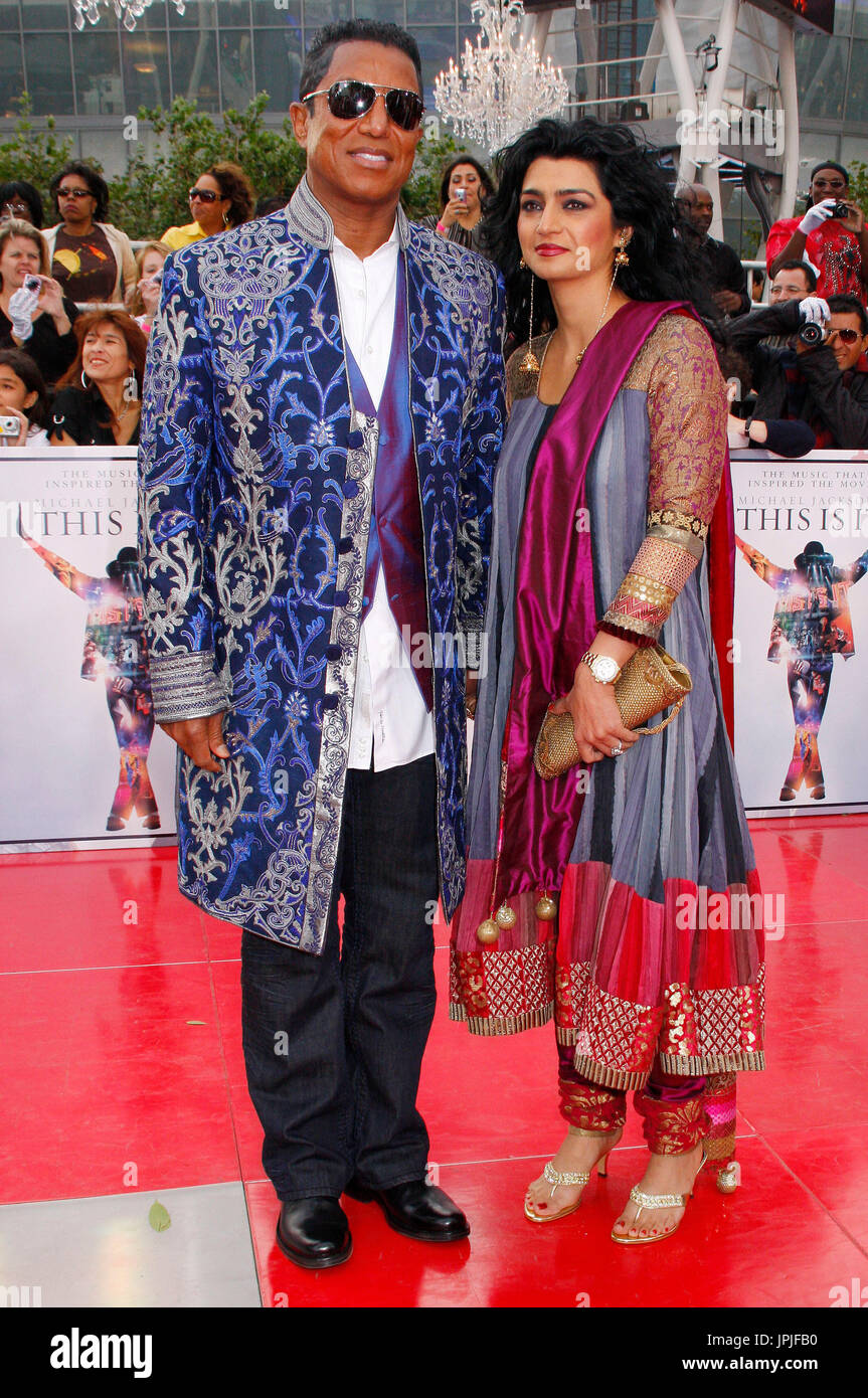 Jermaine Jackson and wife Halima Rashid arriving at the Los Angeles ...