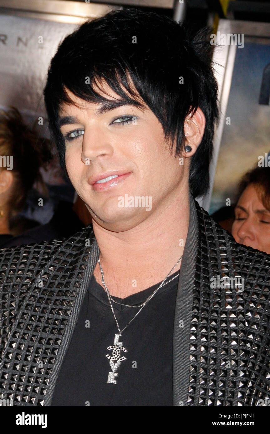 Adam Lambert at the premiere of "2012" held at the Regal Cinemas 14 in ...