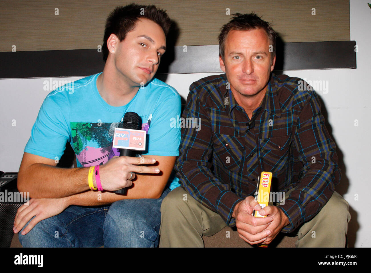 (l-r) Pacific Rim Video's Chris Trondsen and "The Daily Habit" host Pat ...