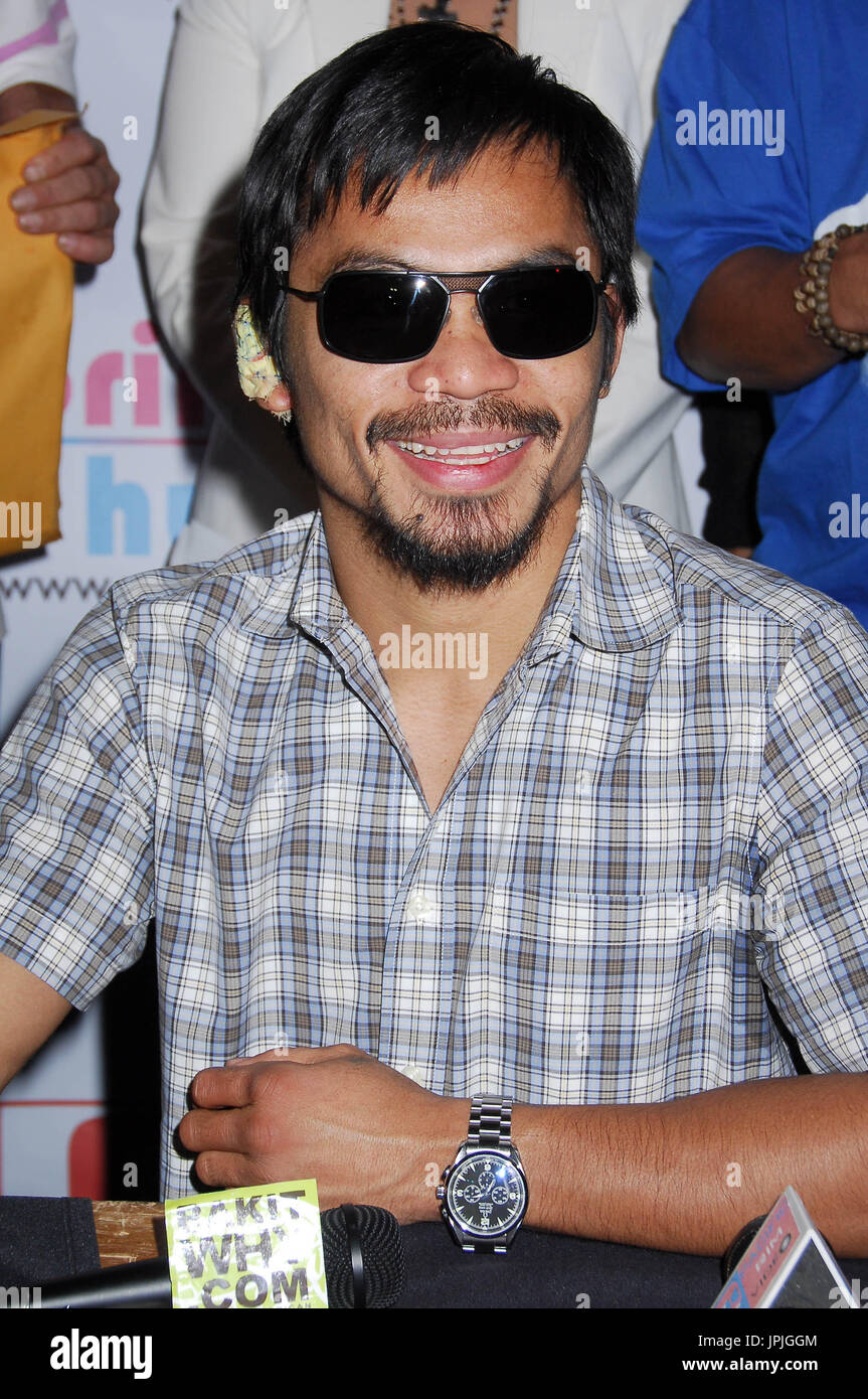 Manny Pacquiao during a mini press conference at Manny Pacquiao's ...