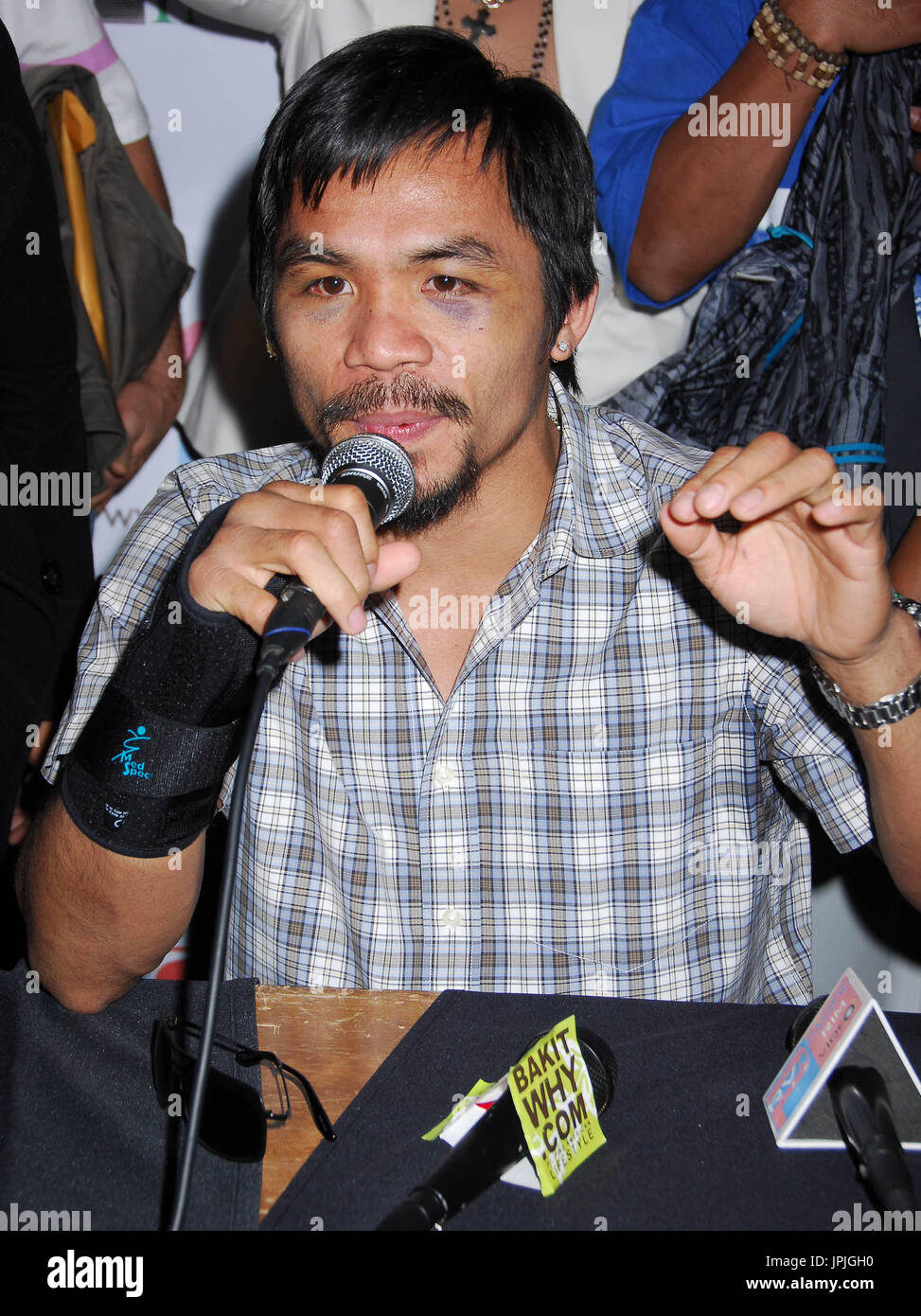 Manny Pacquiao during a mini press conference at Manny Pacquiao's ...