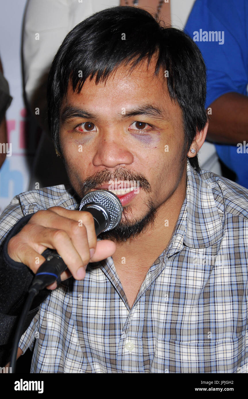 Manny Pacquiao during a mini press conference at Manny Pacquiao's ...