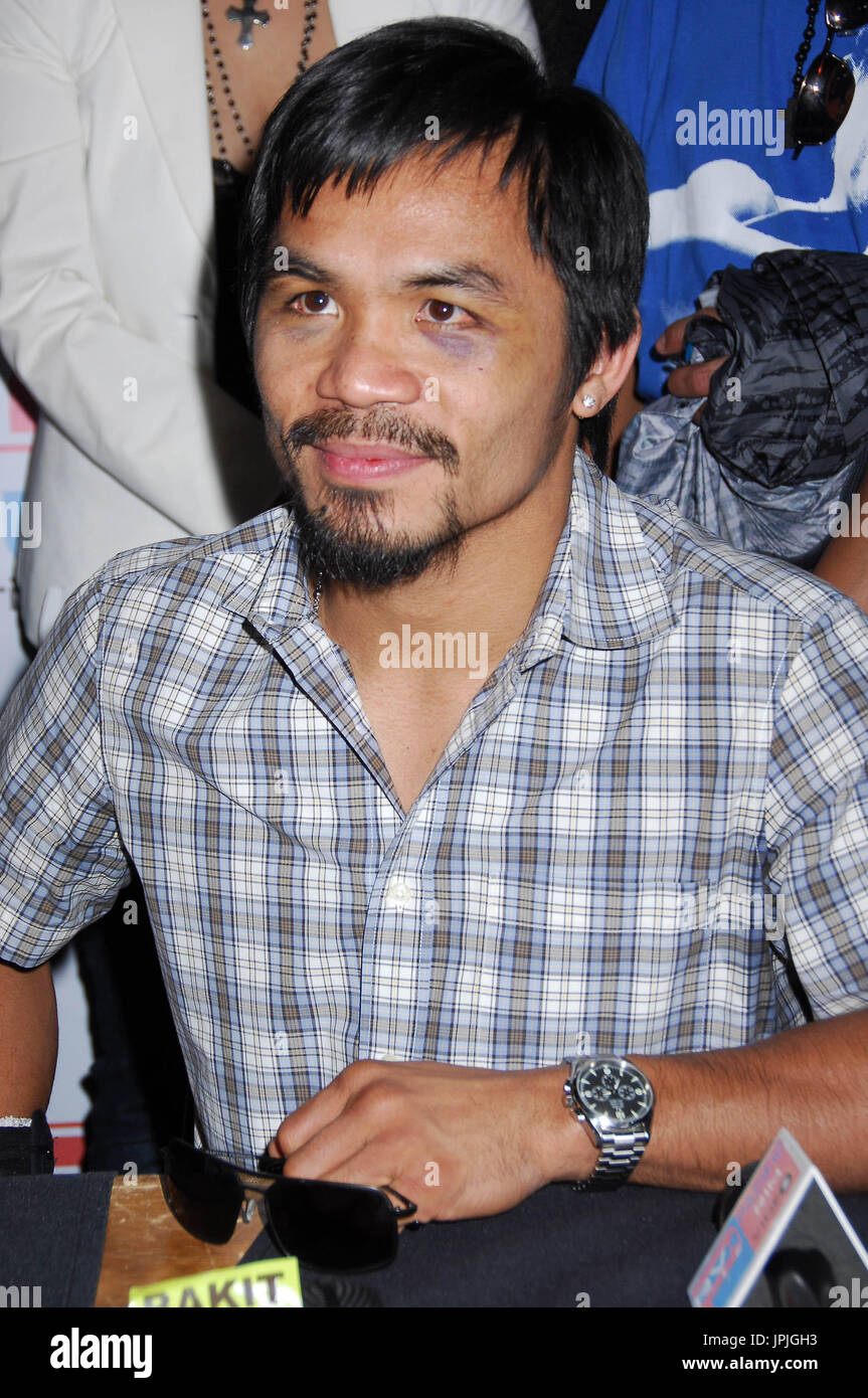 Manny Pacquiao during a mini press conference at Manny Pacquiao's ...