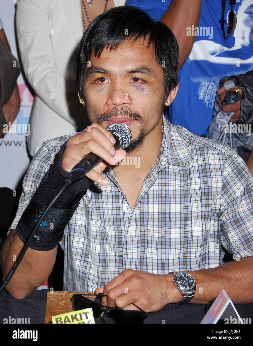 Manny Pacquiao during a mini press conference at Manny Pacquiao's ...