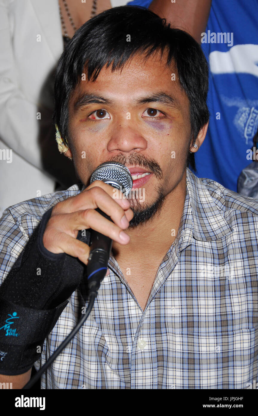 Manny Pacquiao during a mini press conference at Manny Pacquiao's ...