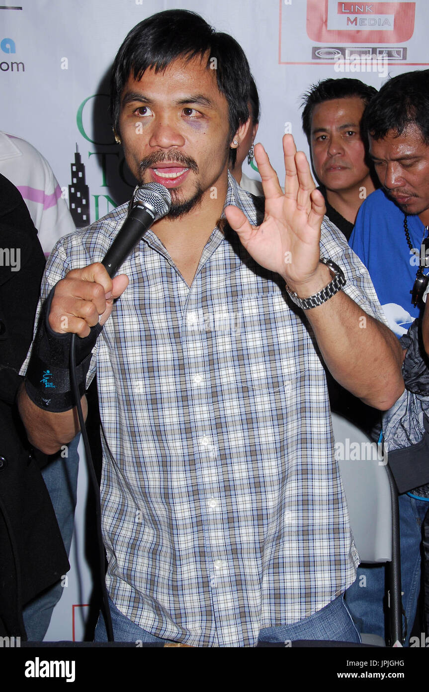 Manny Pacquiao during a mini press conference at Manny Pacquiao's ...