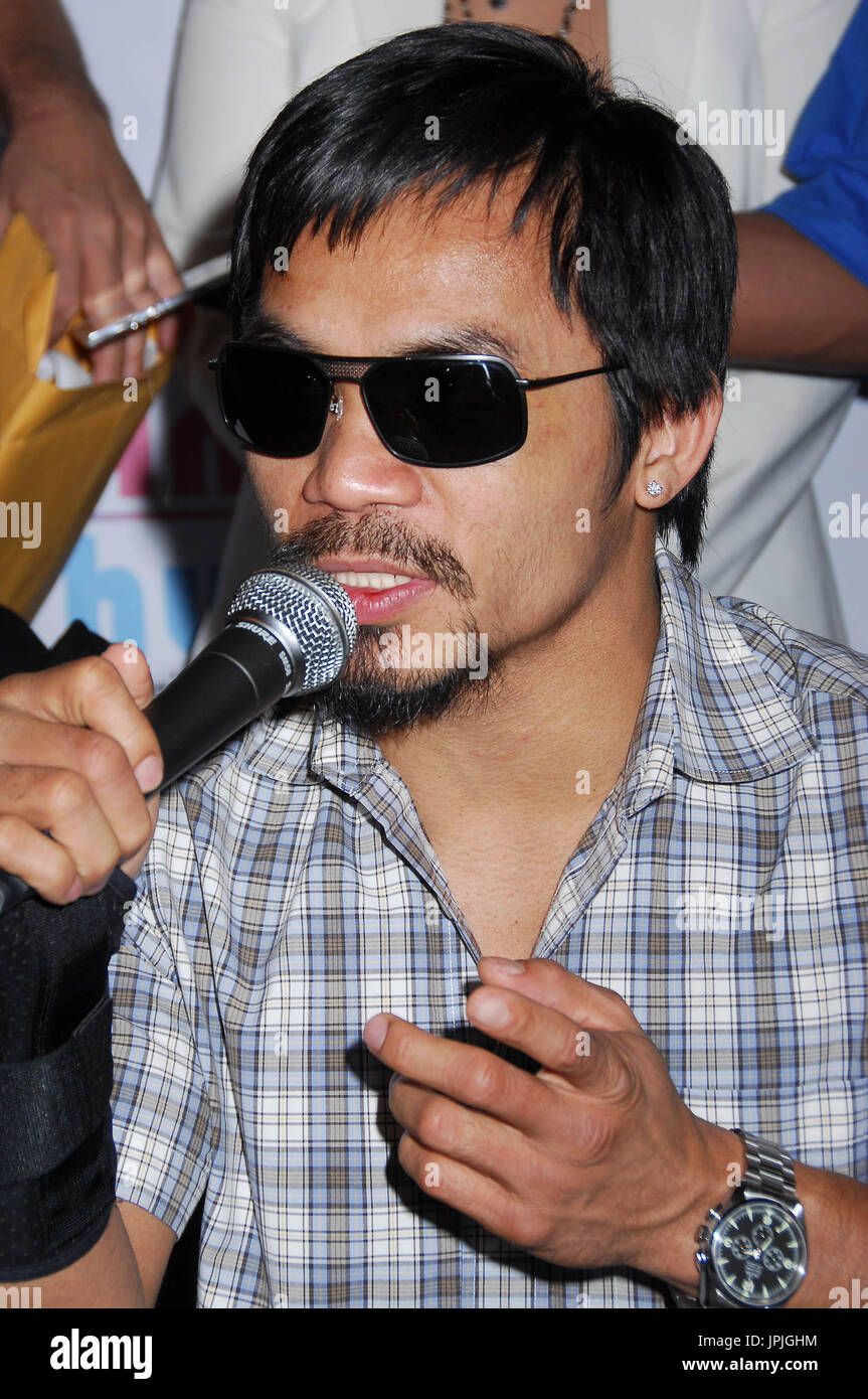 Manny Pacquiao during a mini press conference at Manny Pacquiao's ...