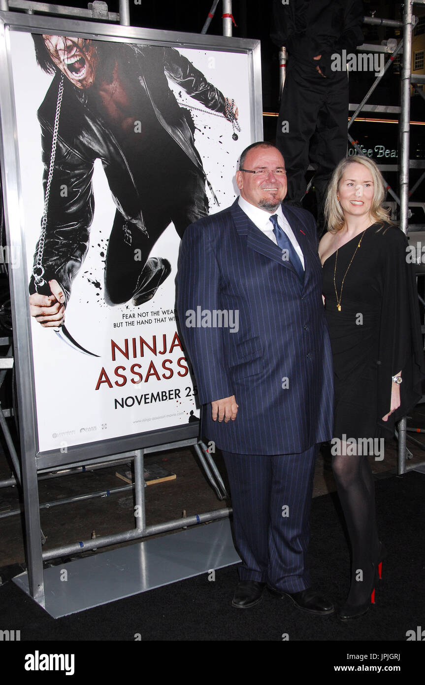 Stephen Marcus & Wife Sarah at The Los Angeles Premiere of "Ninja ...