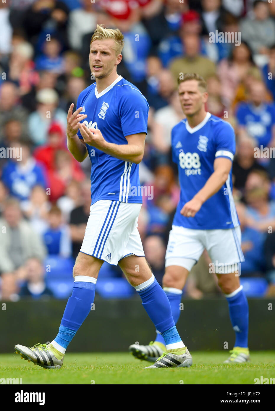Birmingham City's Marc Roberts (left) and Michael Morrison Stock Photo ...