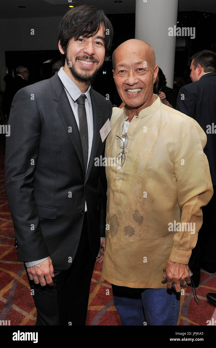 Mike Shinoda of Linkin Park & Actor Aki Aleong at the East West Players 44th Anniversary ...