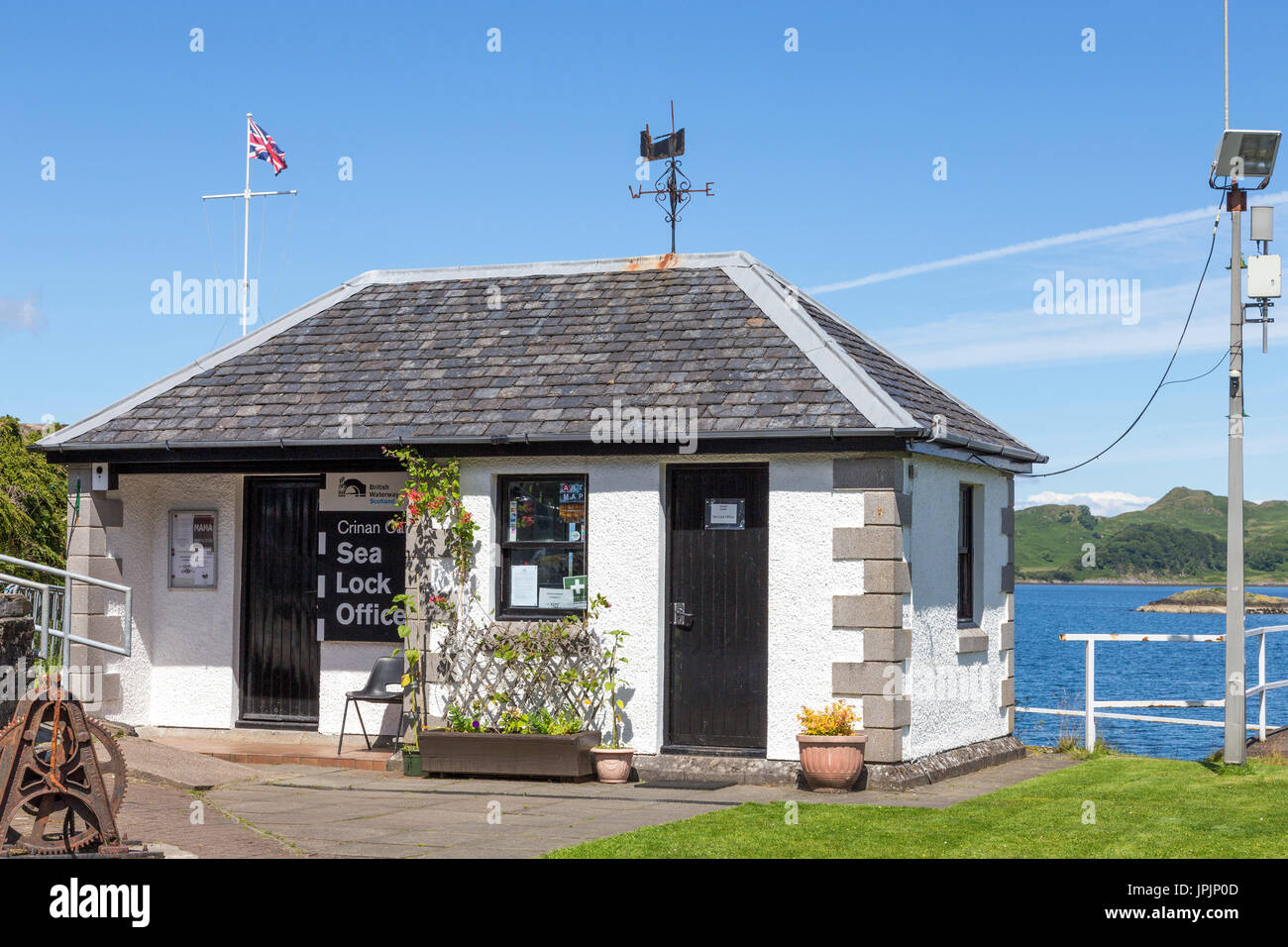 Sea Lock Office at the Crinan Canal, Argyll & Bute, Scotland, United ...