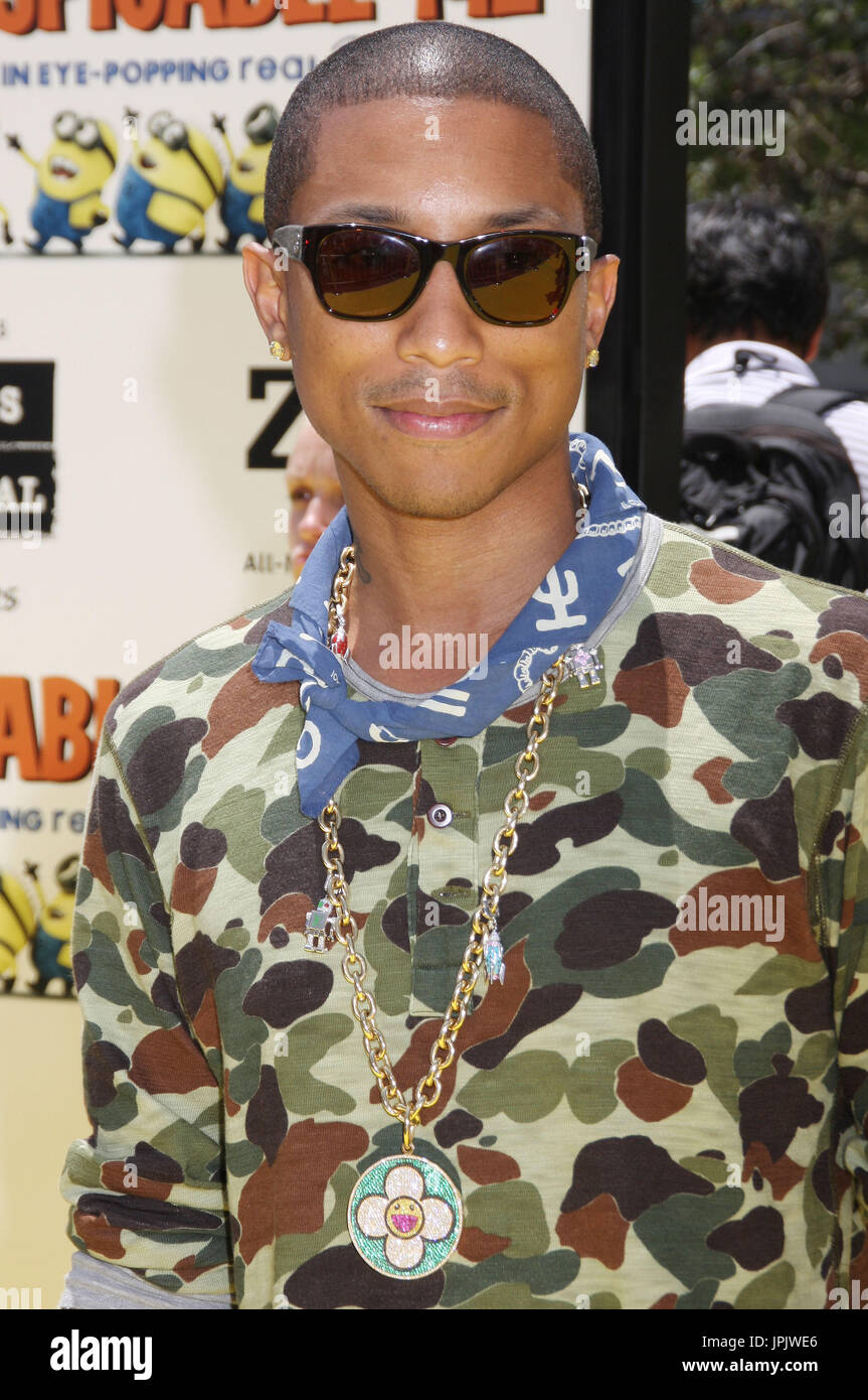 Pharell Williams at the World Premiere of "Despicable Me' held during ...