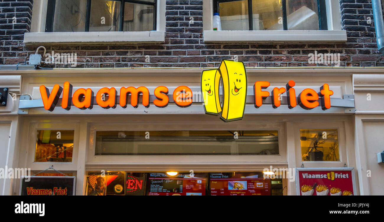Belgian Fries street sale in Amsterdam - most popular fast food in the ...