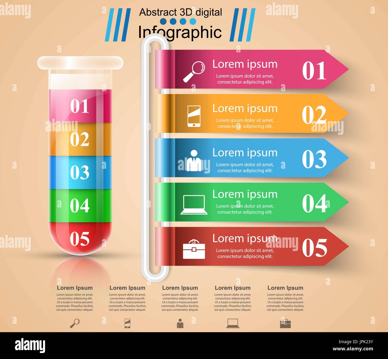 Test tube. Experiments. Business infographics Stock Vector Image & Art ...
