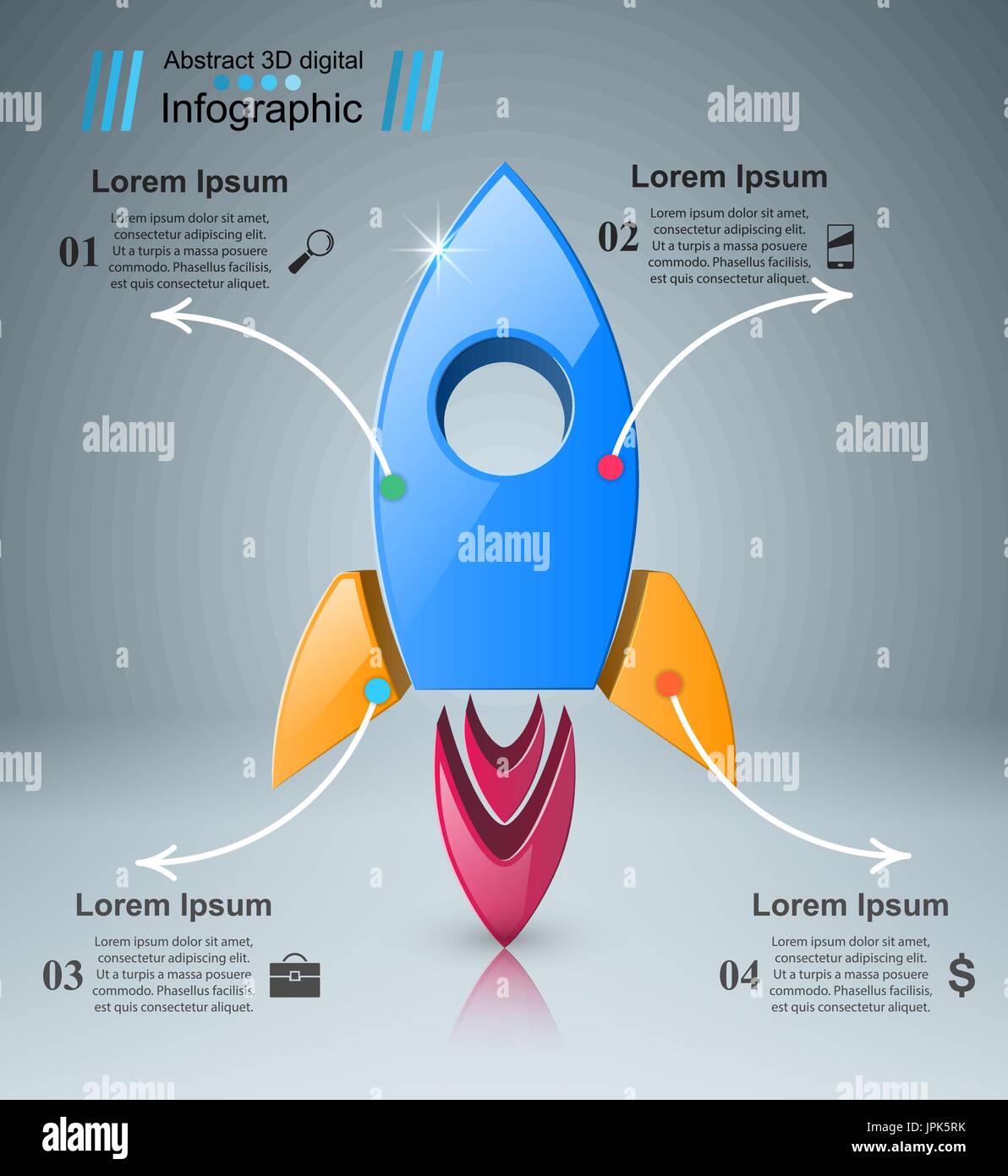 Rocket icon. Abstract illustration Infographic Stock Vector Image & Art ...