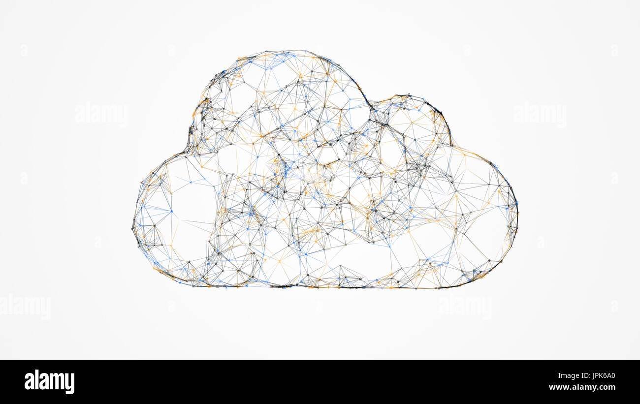 cloud computing, IT concept of the cloud technologies, global storage ...