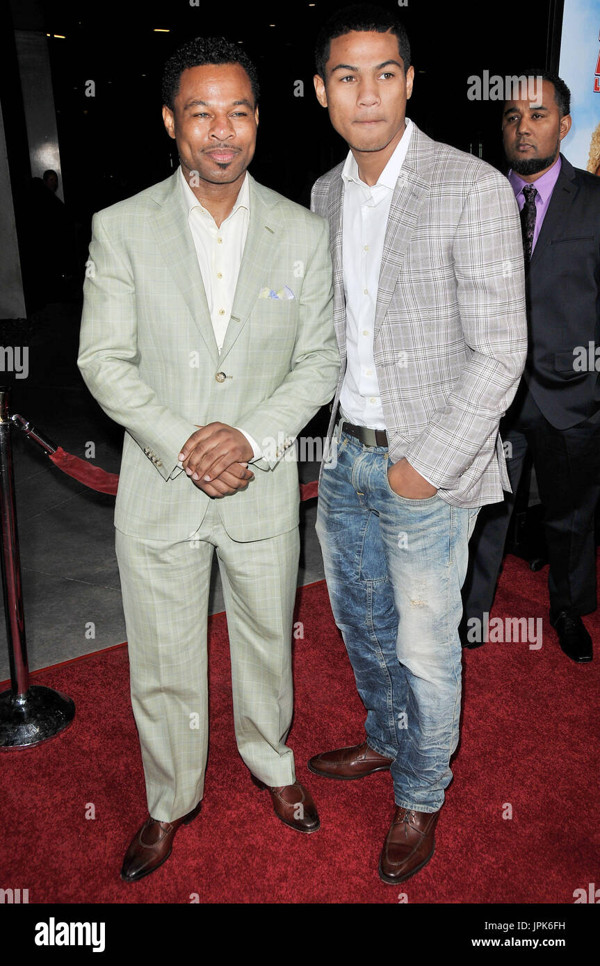 Sugar Shane Mosley & Shane Mosley, Jr. at the Los Angeles Premiere of ...