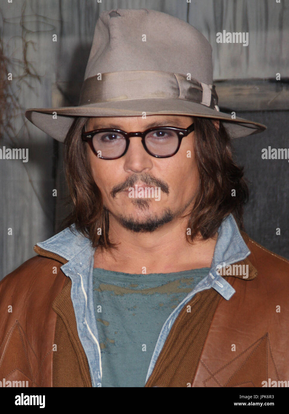 Johnny Depp at the Los Angeles Premiere of RANGO held at the Regency ...