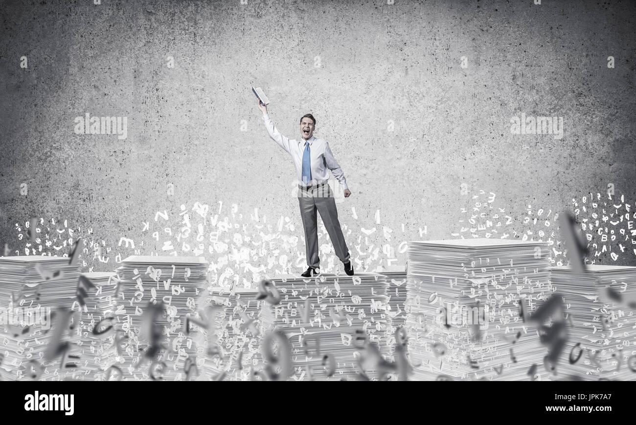 Study hard to become successful businessman Stock Photo - Alamy