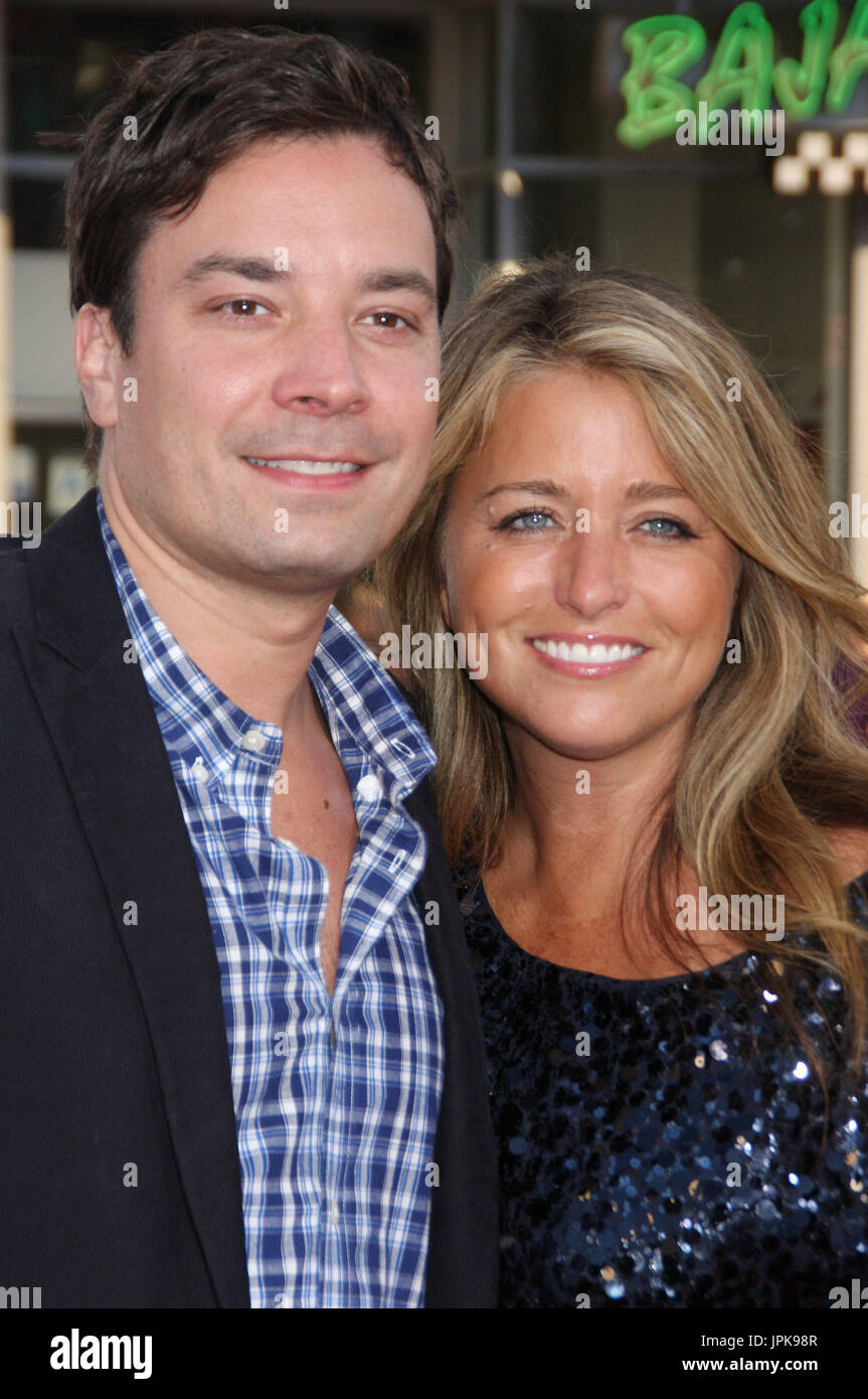 Jimmy Fallon and wife Nancy Juvonen at the Los Angeles Premiere of ...