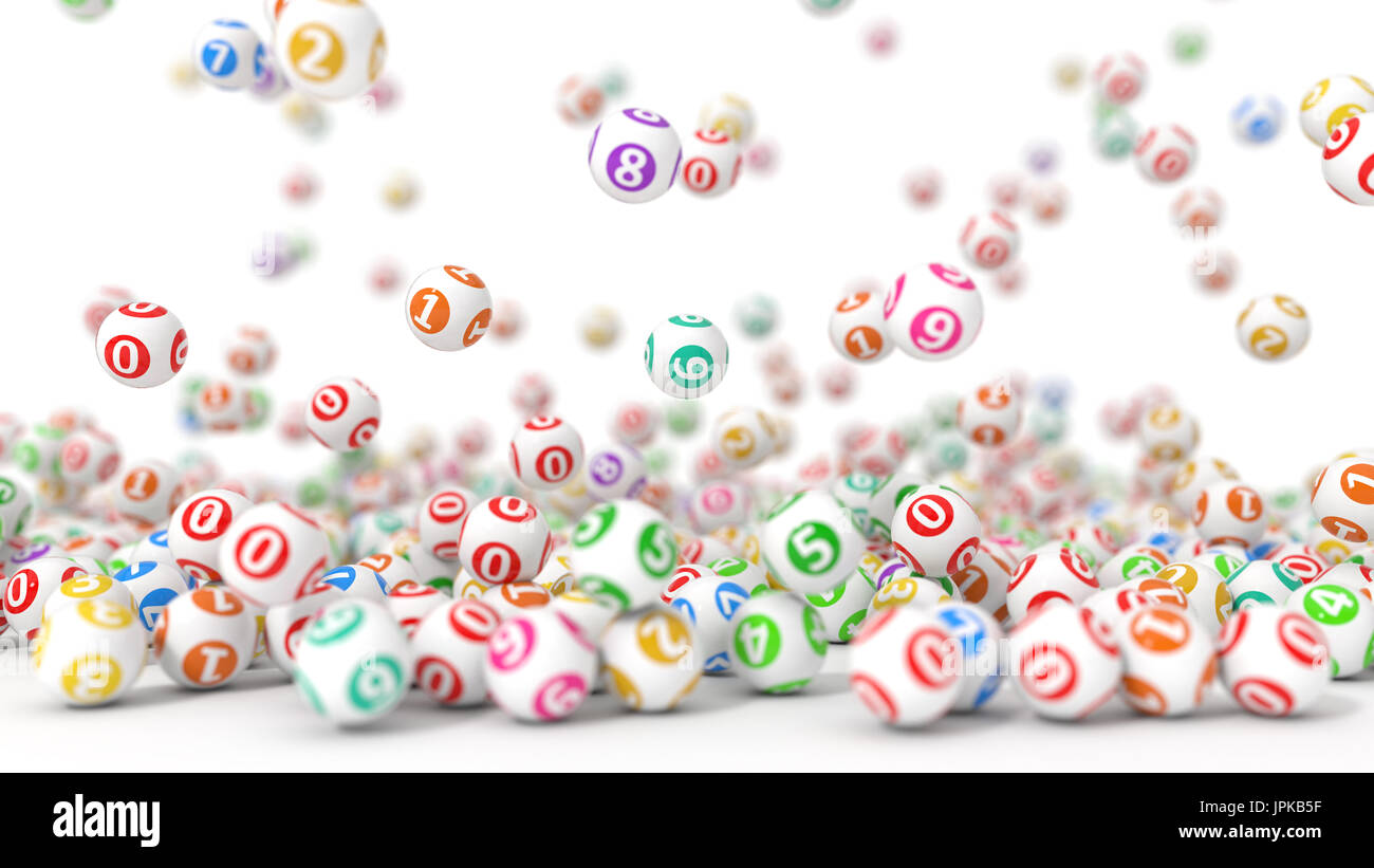 3d illustration of lottery balls stack Stock Photo - Alamy