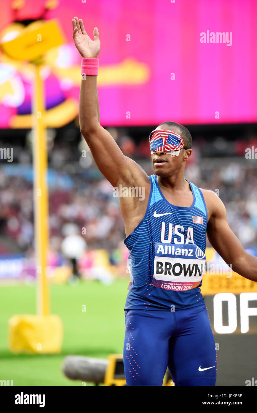 David Brown after competing in the visually impaired category in the ...