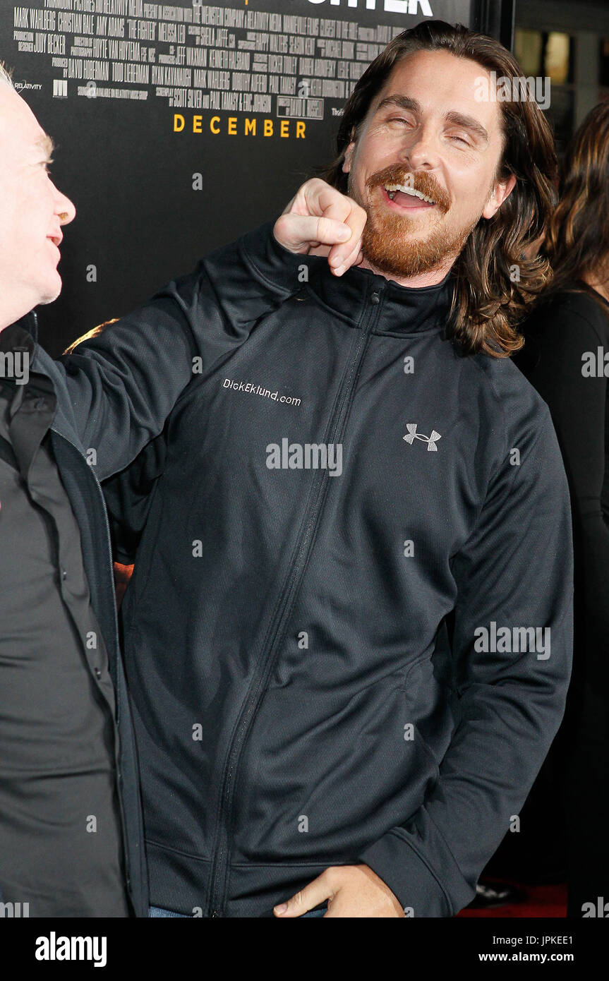 Dicky Eklund and Christian Bale at the Los Angeles Premiere of THE ...