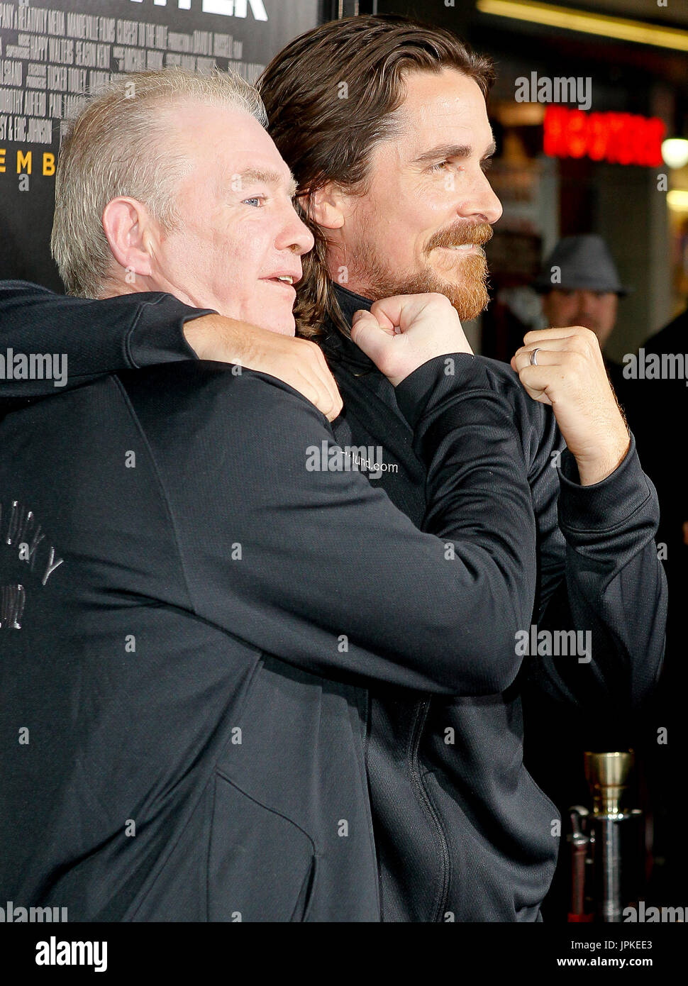 Dicky Eklund and Christian Bale at the Los Angeles Premiere of THE ...