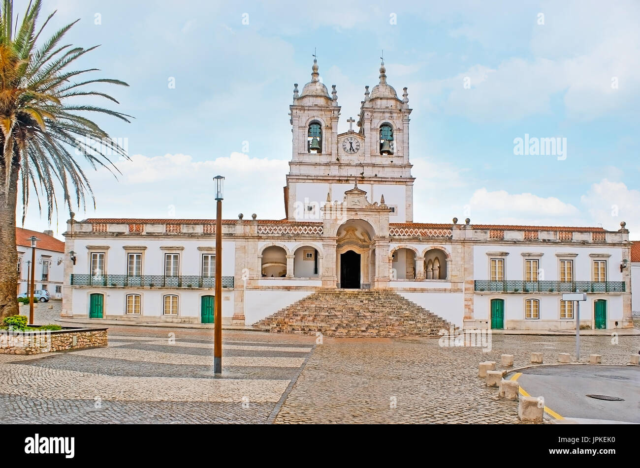 Cathedral of Our Lady of Nazare located on the hilltop of popular ...