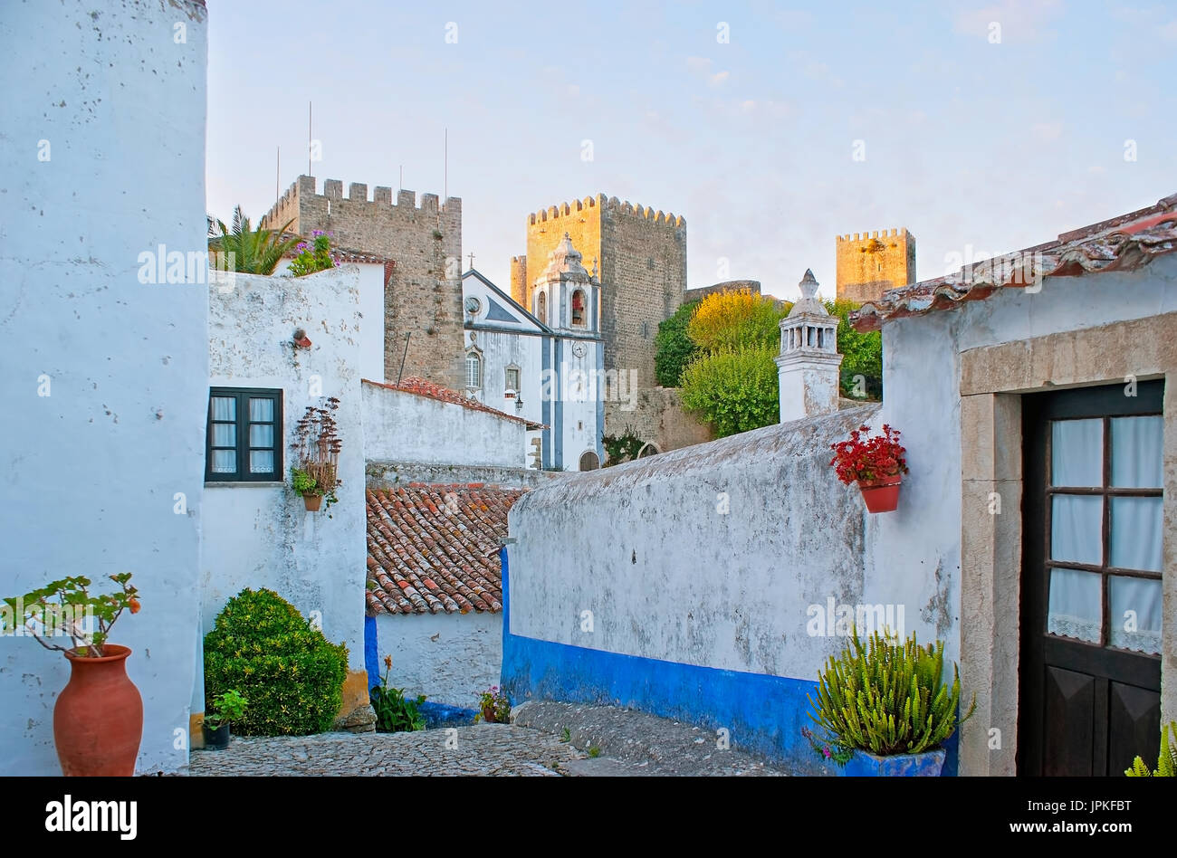 Medieval architecture obidos picturesque hi-res stock photography and ...