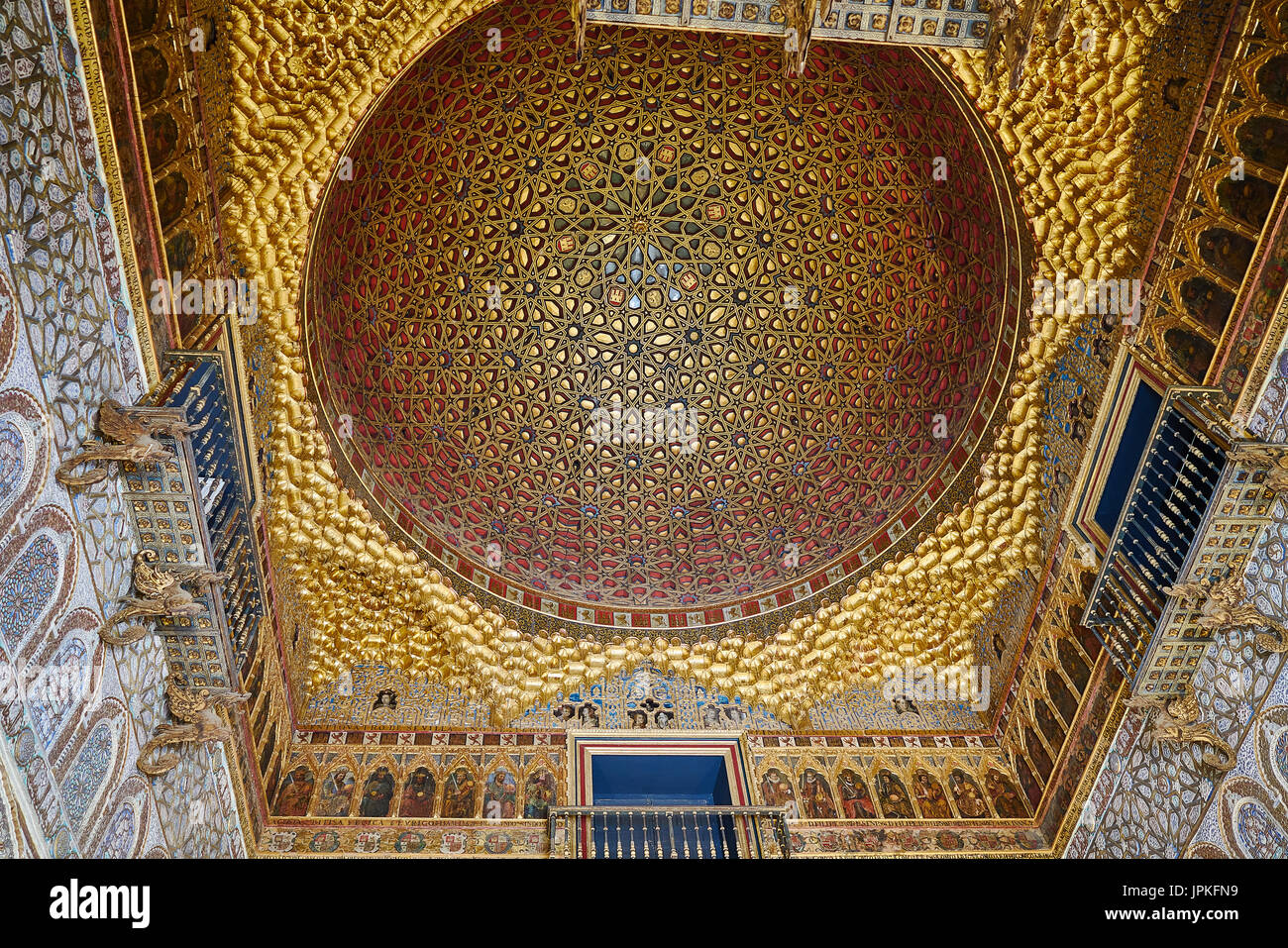 Seville Alcazar golden ceiling Stock Photo - Alamy