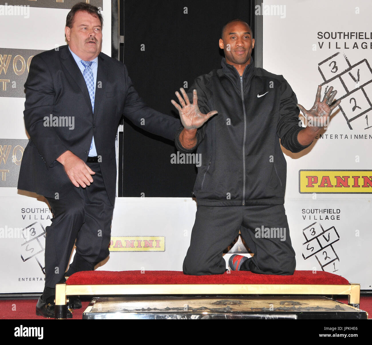 Kobe Bryant of the LA Lakers at his Kobe Bryant Hand And Footprint ...