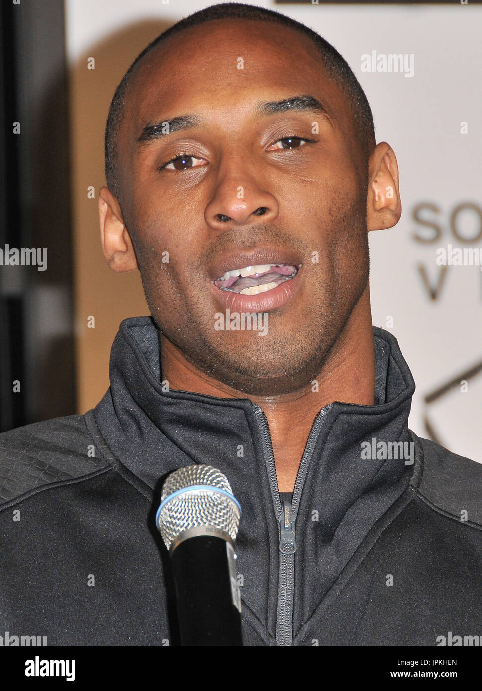 Kobe Bryant of the LA Lakers at his Kobe Bryant Hand And Footprint ...