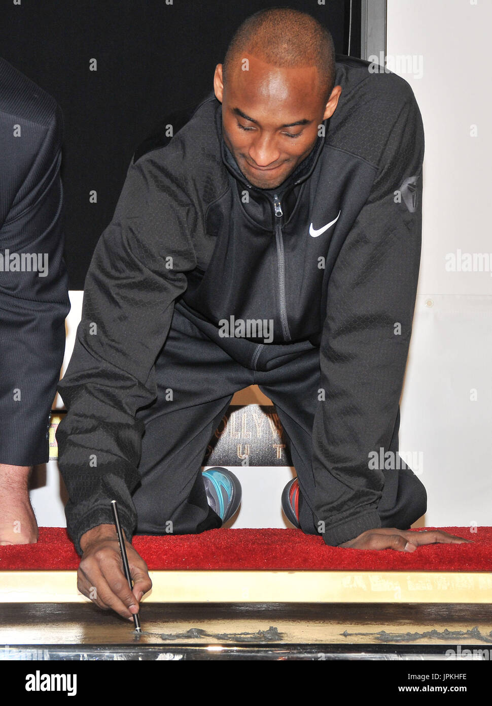 Kobe Bryant of the LA Lakers at his Kobe Bryant Hand And Footprint ...