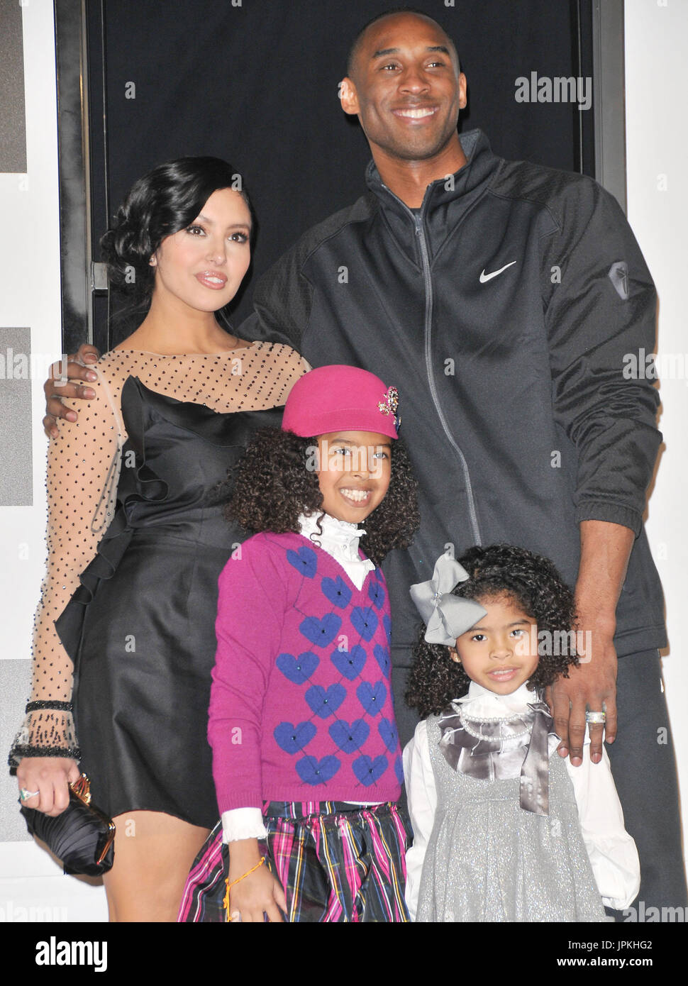 Kobe Bryant, wife Vanessa, daughters Natalie & Gianna at the Kobe ...