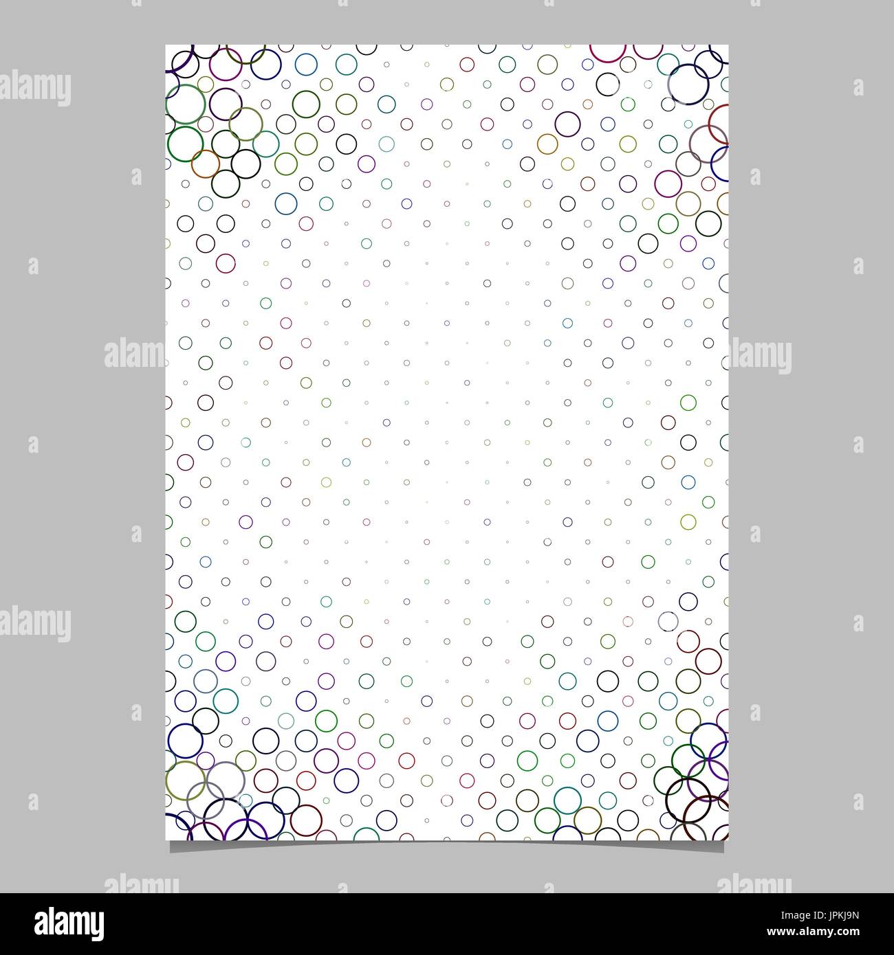 Abstract Circle Pattern Brochure Background Template Vector Graphic From Rings In Multicolored