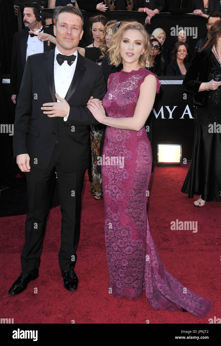 Scarlett Johansson & Joe Machota at The 83rd Annual Academy Awards ...