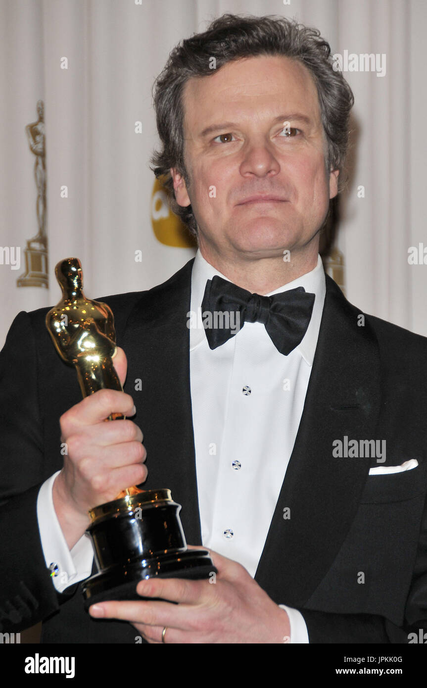 Colin Firth, with his OSCAR for Best Actor in a Motion Picture for 'The ...