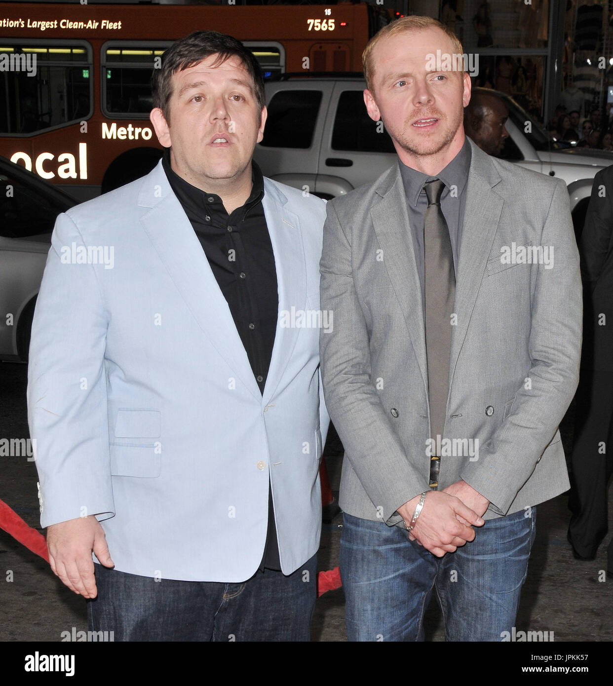 Nick Frost & Simon Pegg at the American Premiere of "Paul" held at the ...