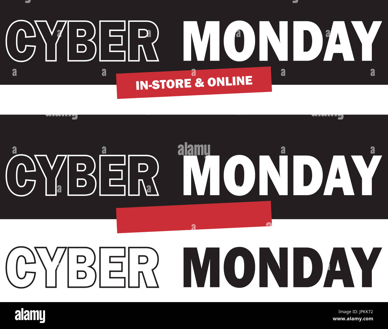 Black Friday Cyber Monday ad banner for web or print Stock Photo - Alamy