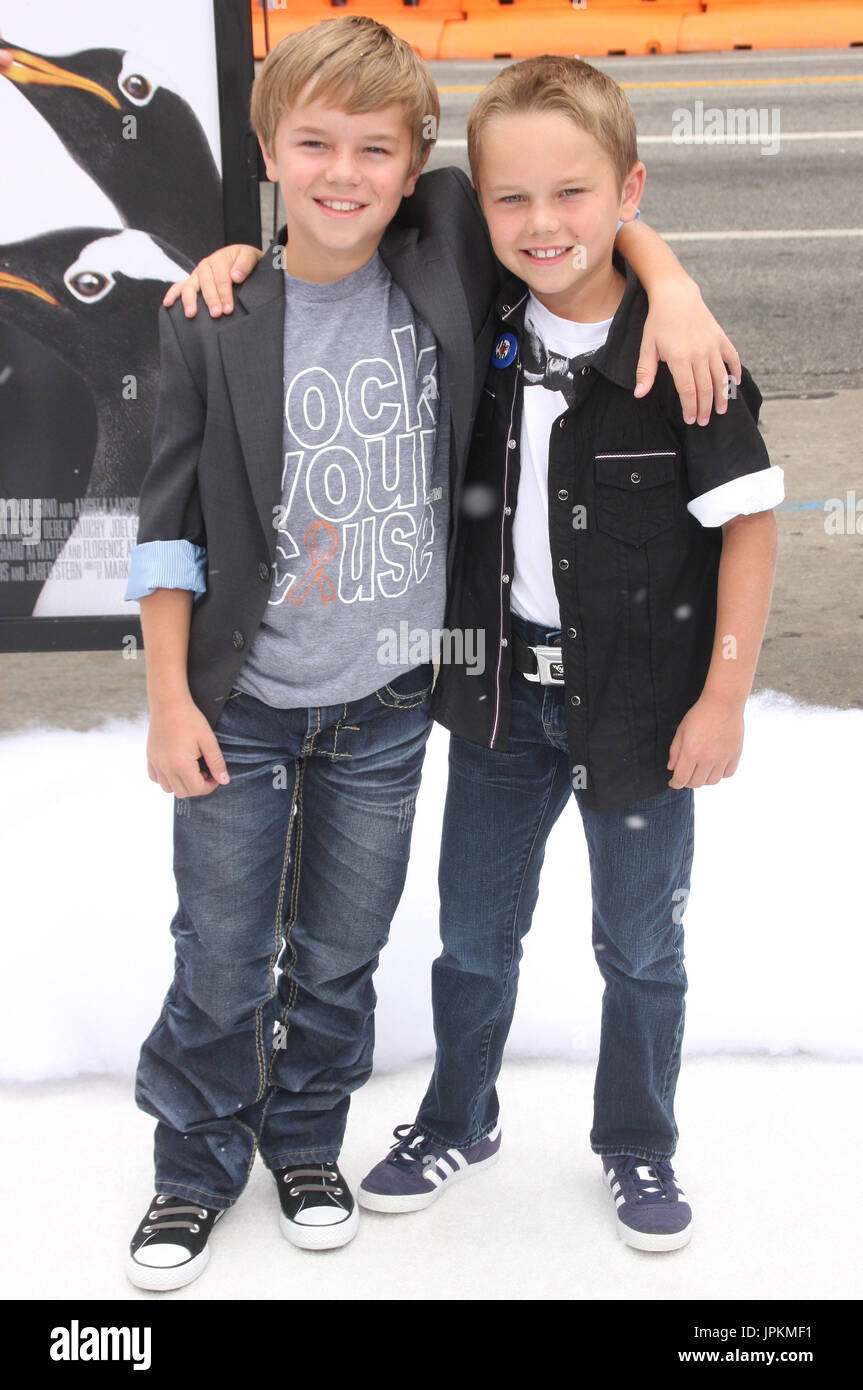 (l-r) Maxwell Perry Cotton and brother at the Los Angeles Premiere of ...