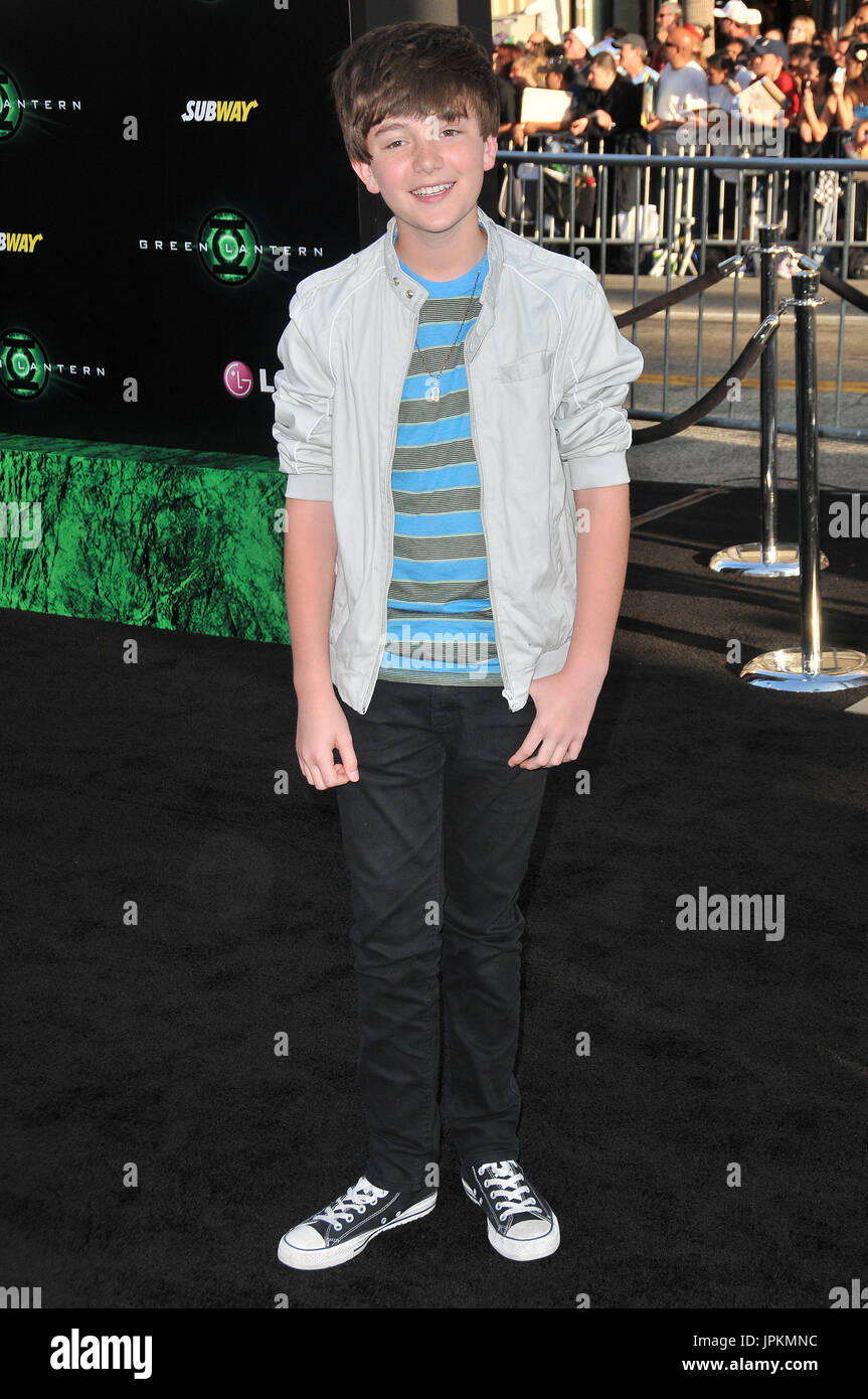 Greyson Chance at the Los Angeles Premiere of "Green Lantern" held at ...