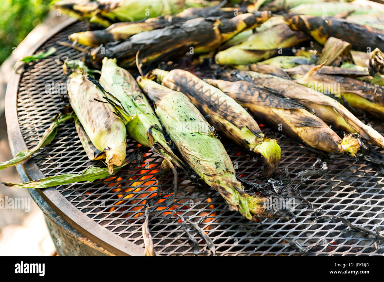 Fire roasted corn hi-res stock photography and images - Alamy