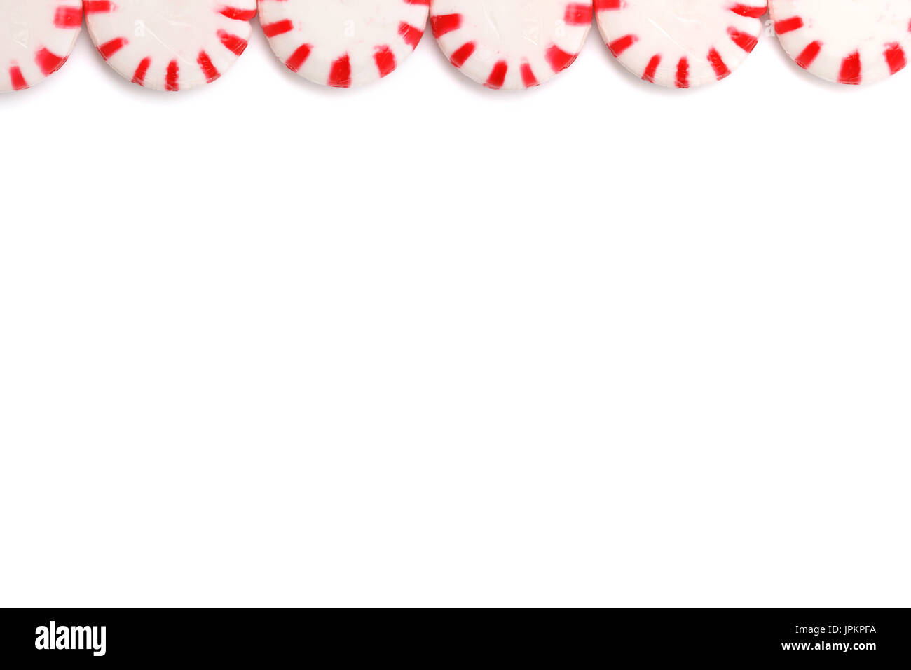 Peppermints on a white background Stock Photo - Alamy